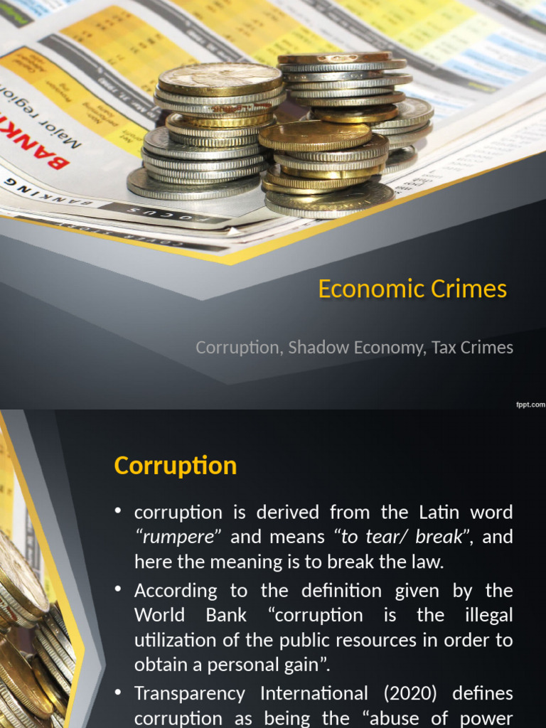 Understanding Economic Crimes: Corruption & Tax Issues | PDF | Taxes ...