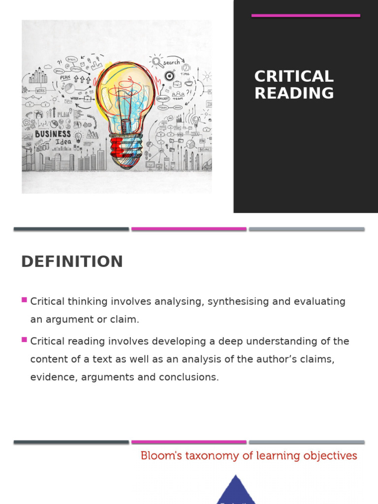 Critical Reading and Thinking Guide | PDF | Penicillin | Medical ...