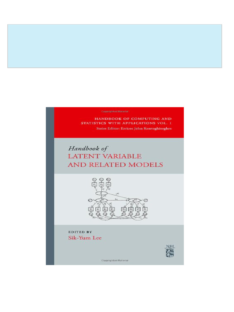 Get Handbook of latent variable and related models 1st ed Edition Sik ... Get Handbook of latent variable and related models 1st ed Edition Sik ...