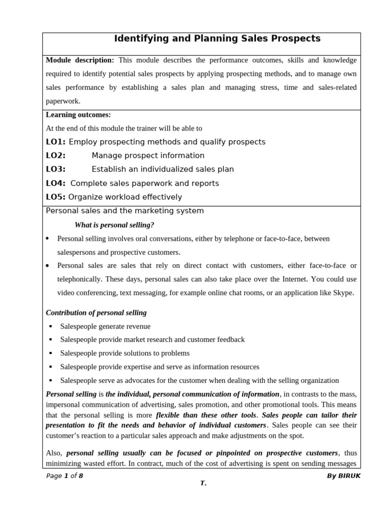identify sales and | PDF | Sales | Anxiety