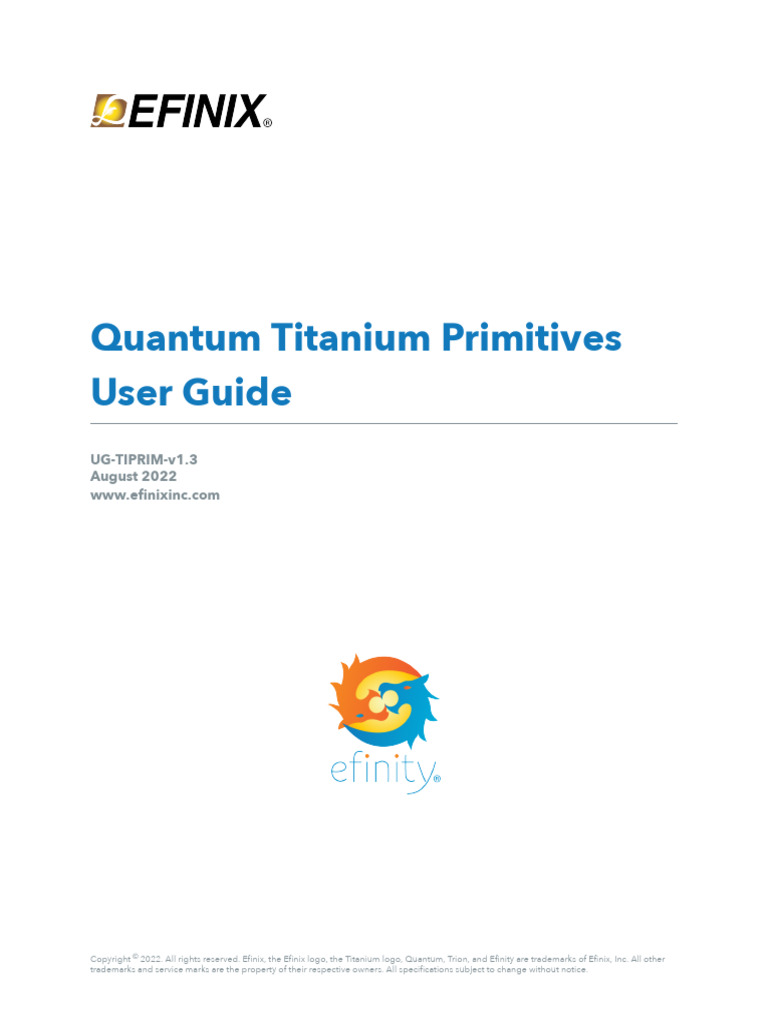 Efinity Quantum Ti Primitives Ug v1.3 | PDF | Vhdl | Parameter (Computer Programming)