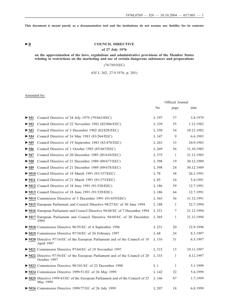 76 769 Eec | PDF | Polychlorinated Biphenyl