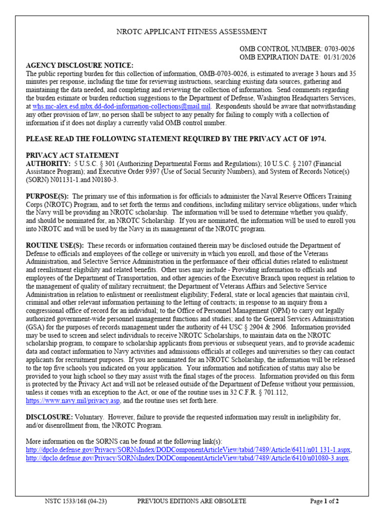 NSTC 1533-168 (04-23) - NROTC Applicant Fitness Assessment-FILLABLE-FNL ...