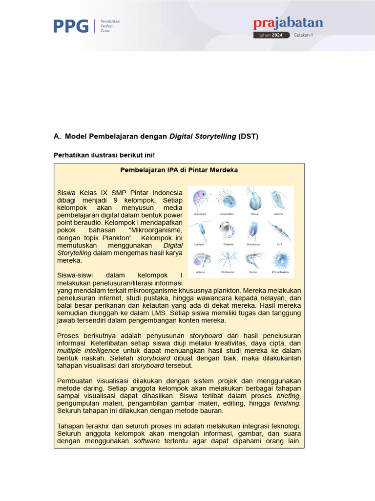 Model Pembelajaran Dengan Digital Storytelling (DST) | PDF