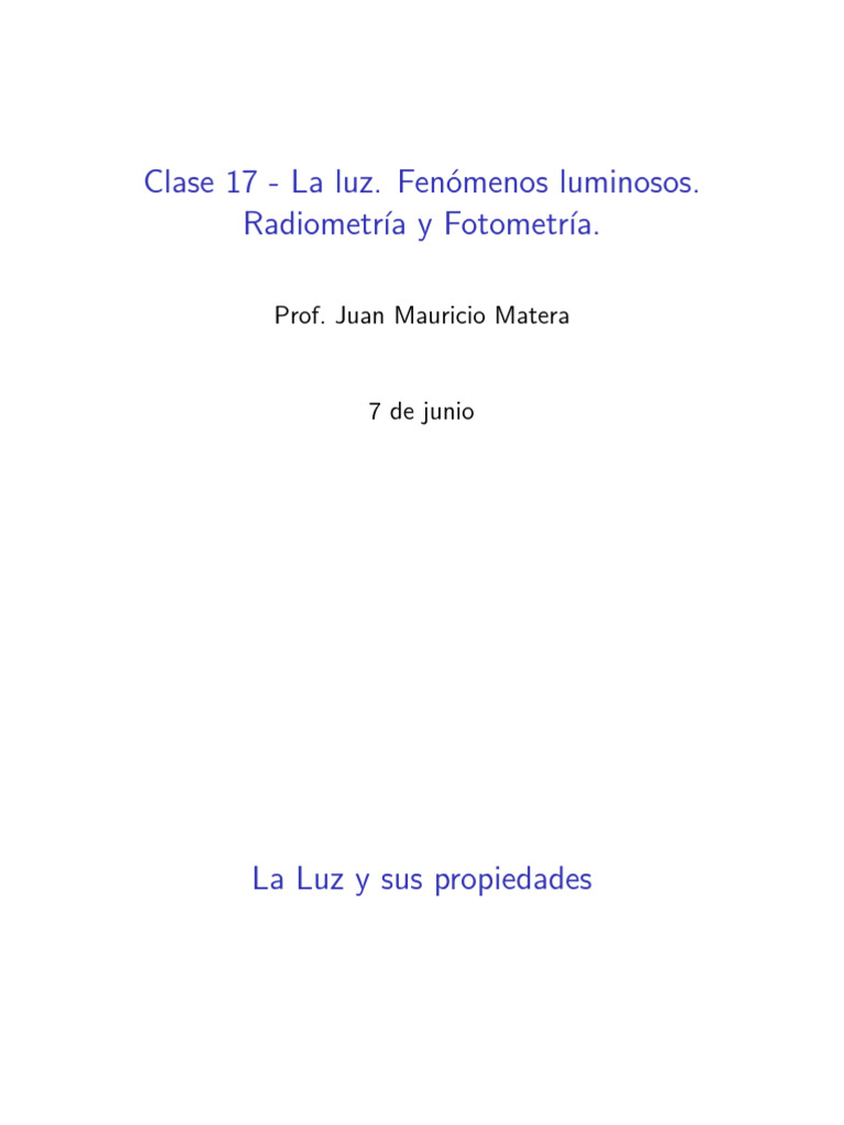 Clase 17 | PDF | Ligero | Olas