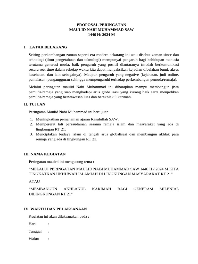 Proposal Peringatan | PDF