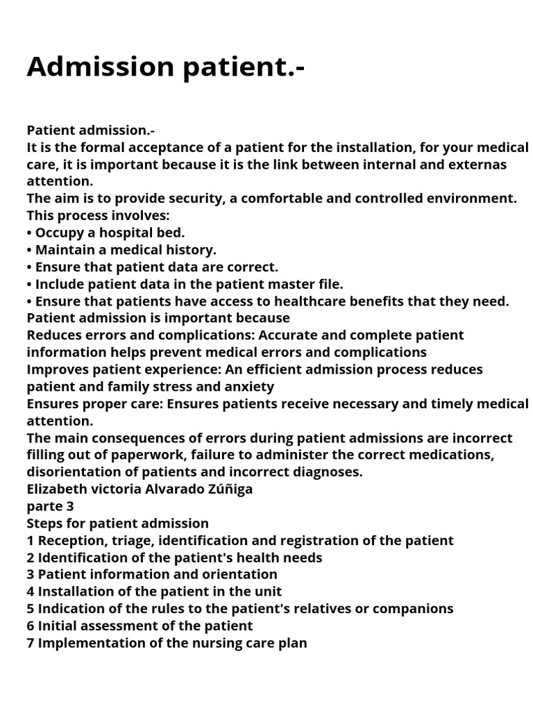 Admission Patient. - 20241204 - 184054 - 0000 | PDF | Patient | Health ...