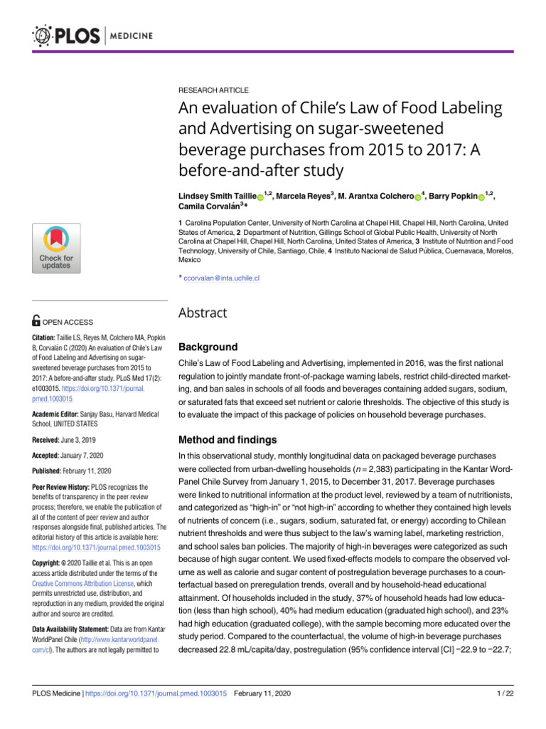 4.An evaluation of Chile’s Law of Food Labeling and Advertising on ...
