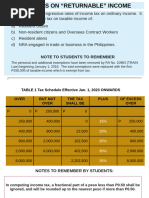 Tax Table For Tax Rates On Individual TRAIN LAW | PDF