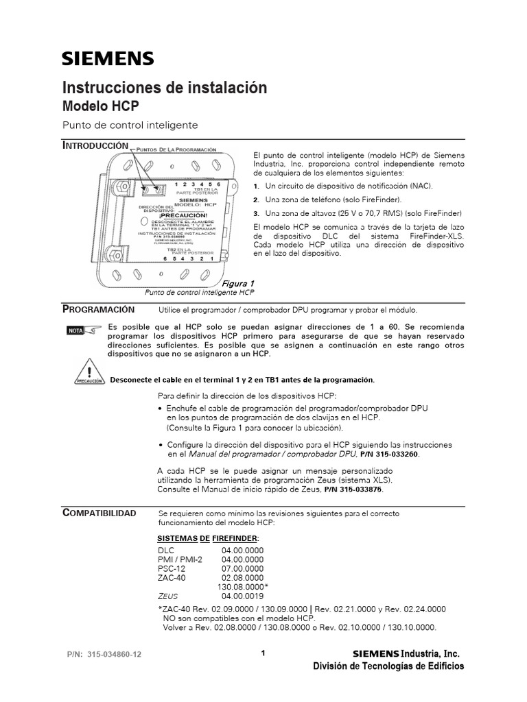 Módulo HCP SIEMENS | PDF | Fuente de alimentación | Altoparlante