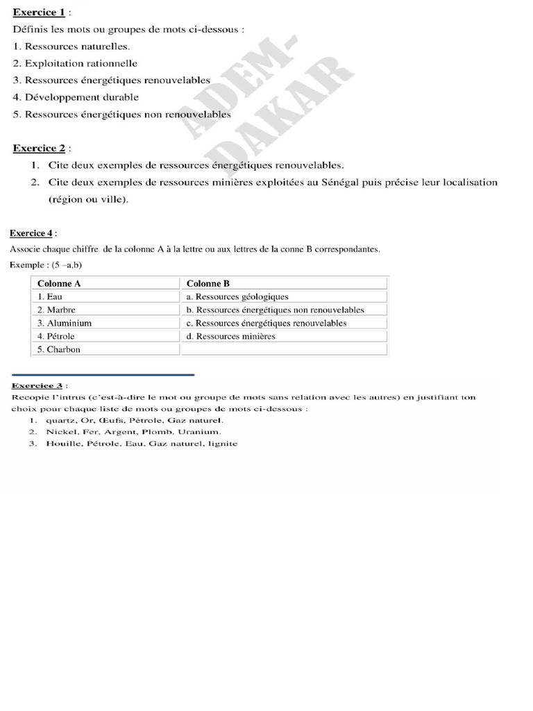 fiche de cours svt n1 4e | PDF