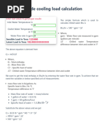 AHU Cooling Load Calculation Guide | PDF | Latent Heat | Flow Measurement