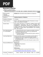 G10 LP-1st Quarter (Series & Sequences) | PDF | Sequence | Learning