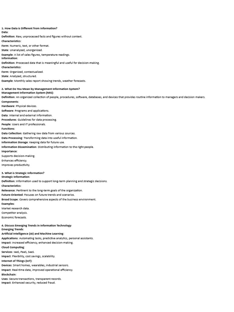 MIS 3 | PDF | Decision Support System | Information