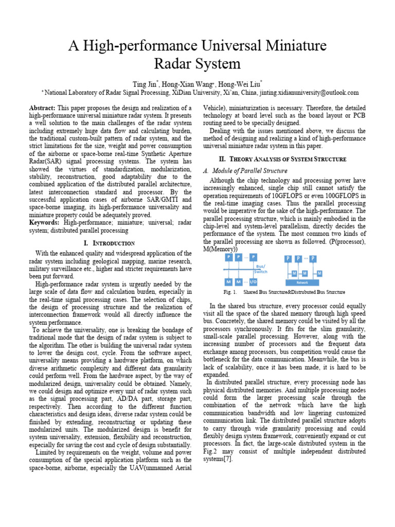 High-Performance Miniature Radar System | PDF | Digital Signal ...