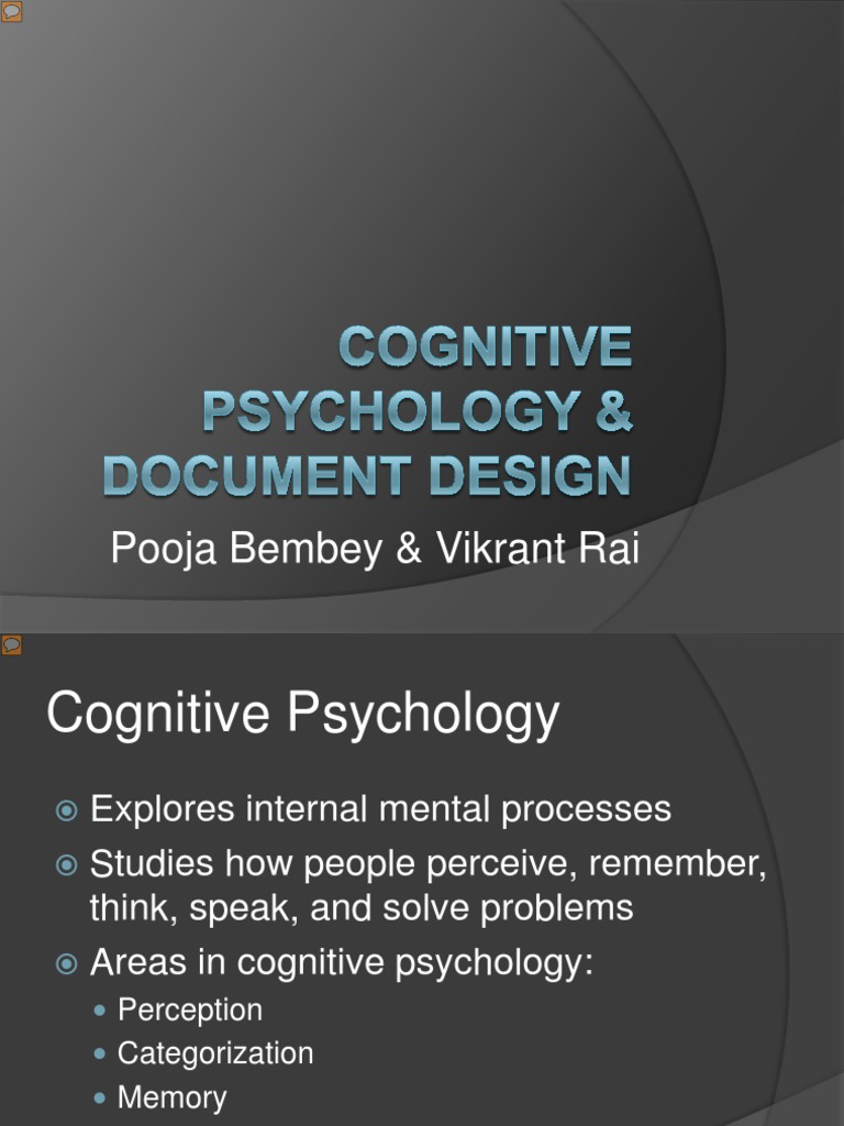 Cognitive Psychology Document Design | PDF | Career & Growth | Self ...