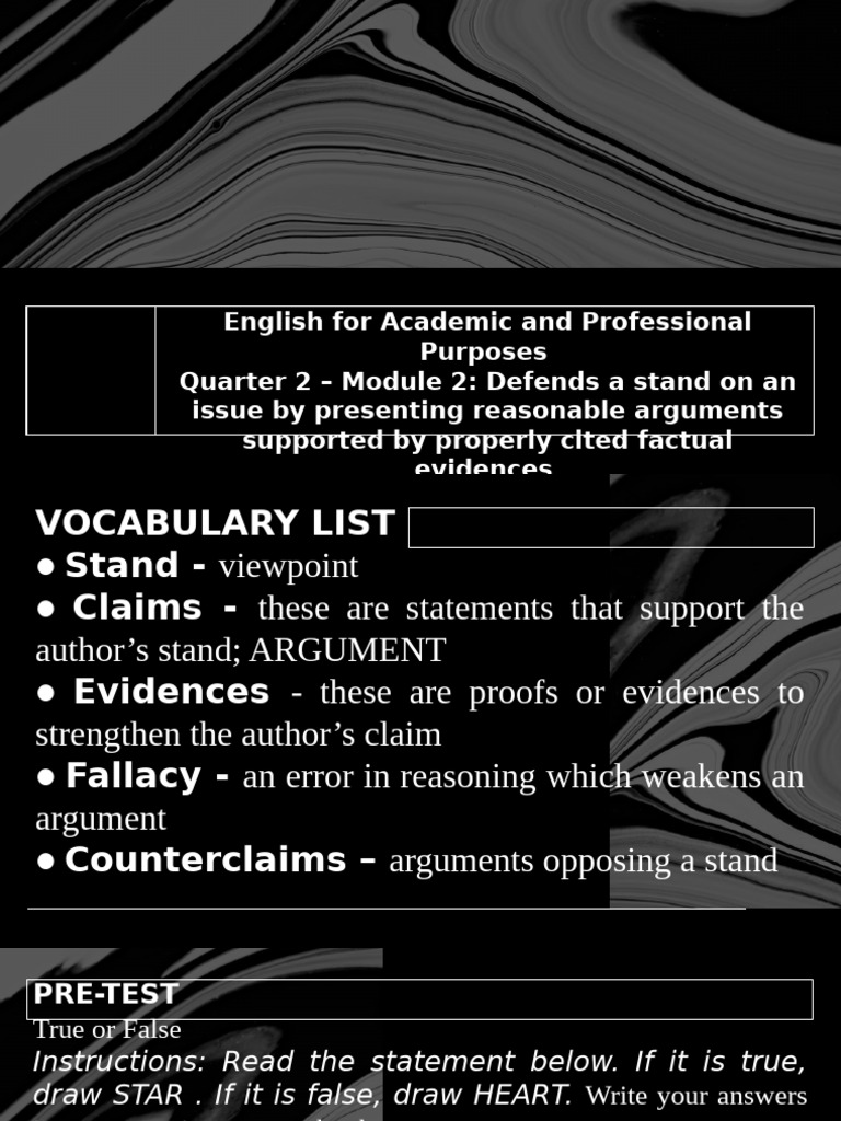 EAPP Q2 M2 | PDF | Fallacy | Argument