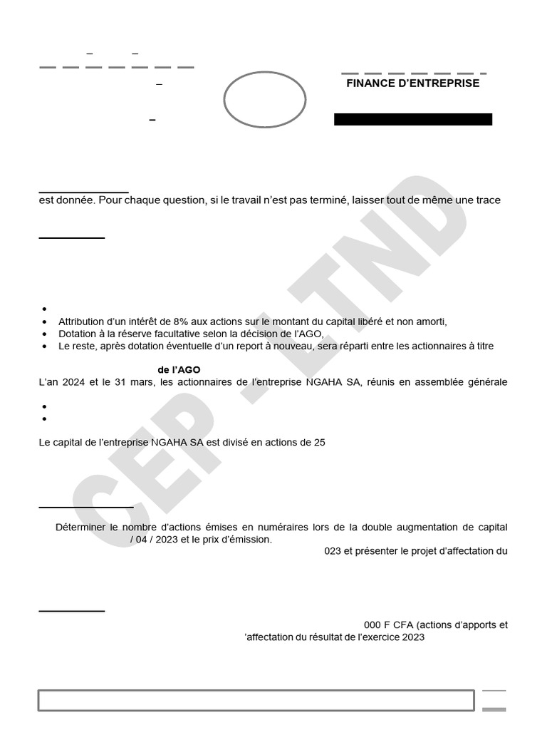 Fas 3 Fe Affectation 2025 | PDF | Dividende | Actionnaire