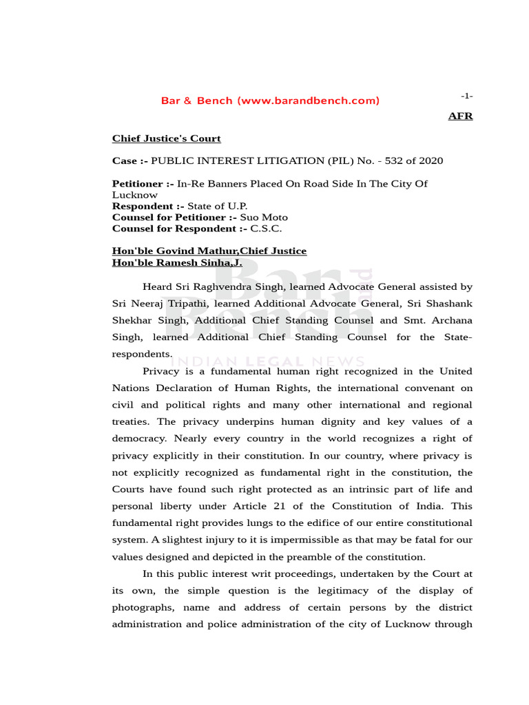Allahabad_HC_Hoardings_Order | PDF | Common Law | Justice Allahabad_HC_Hoardings_Order | PDF | Common Law | Justice