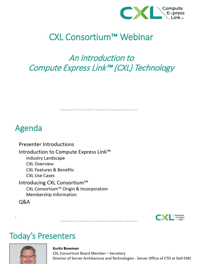 CXL An Introduction To CXL Technology Webinar | PDF | Computing ...