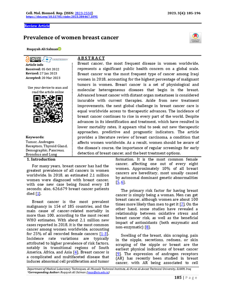 Prevalance global | PDF | Cancer | Breast Cancer