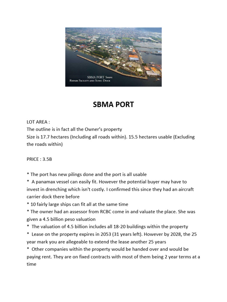 SBMA PORT | PDF
