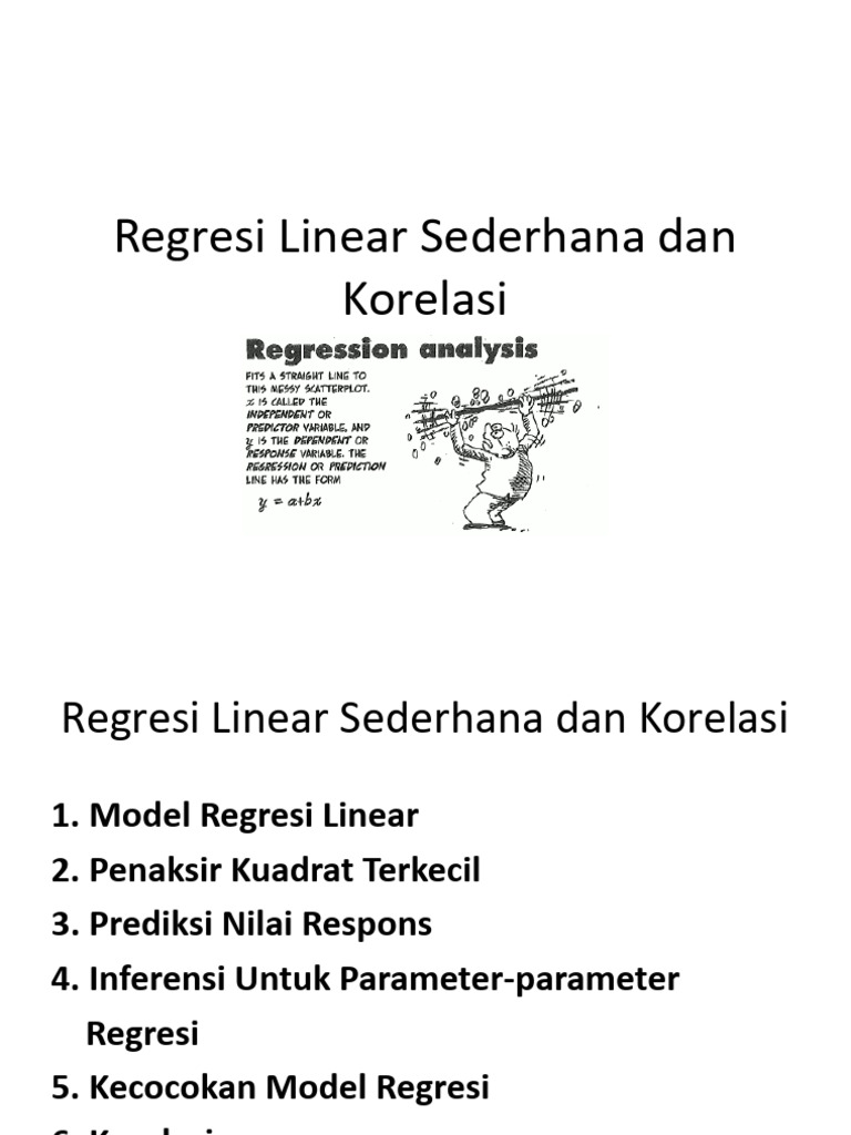 9 Regresi Linear Sederhana Dan Korelasi | PDF