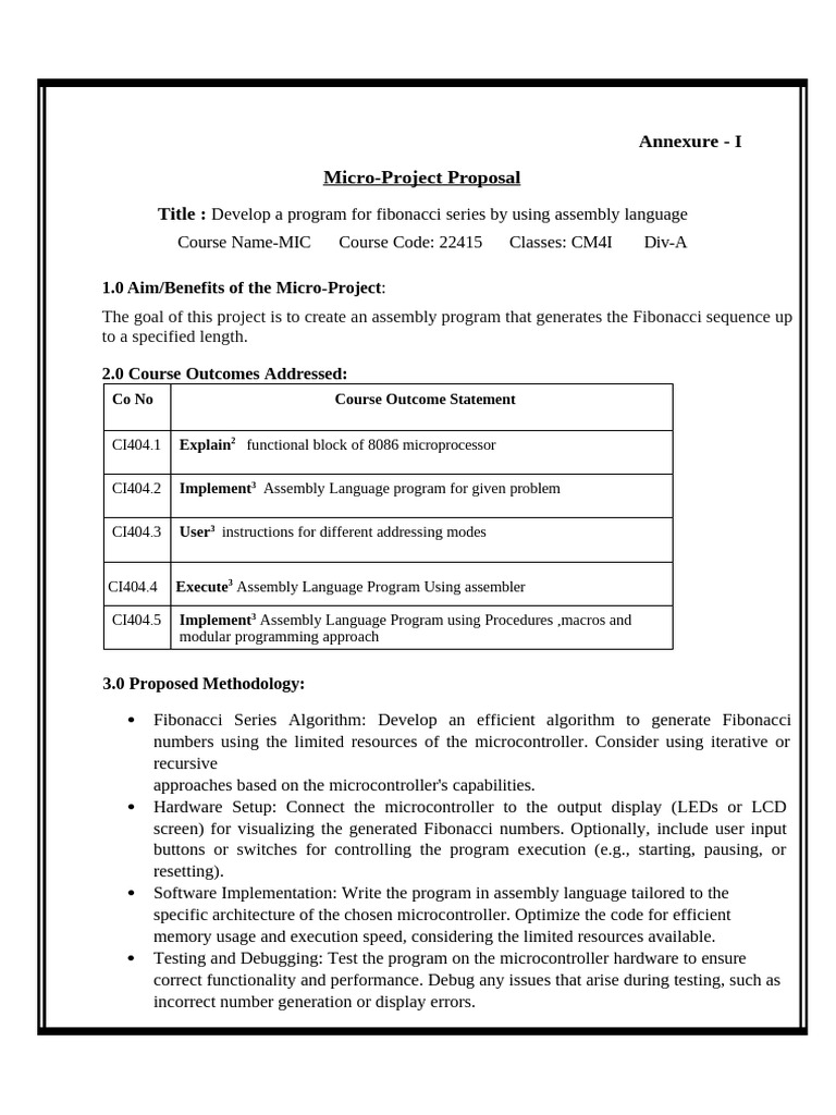 PraposalFinal MIC | PDF | Computer Program | Programming