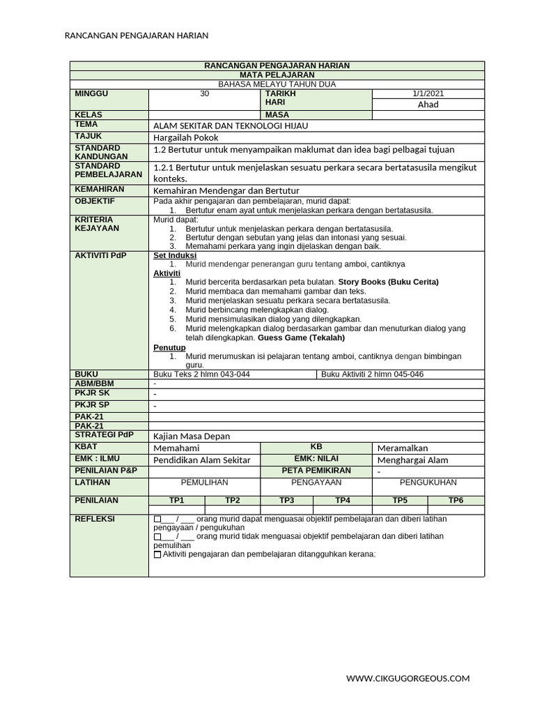 RPH Week 30 T2 | PDF