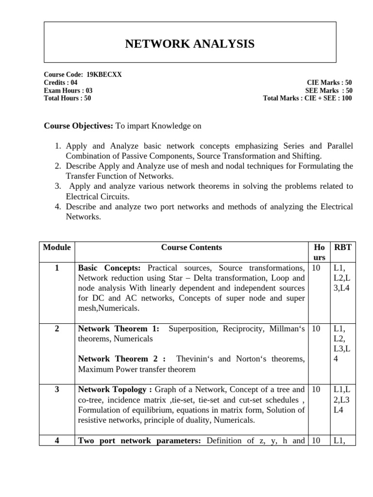 KBNU network syllabus | PDF | Computer Engineering | Electronics