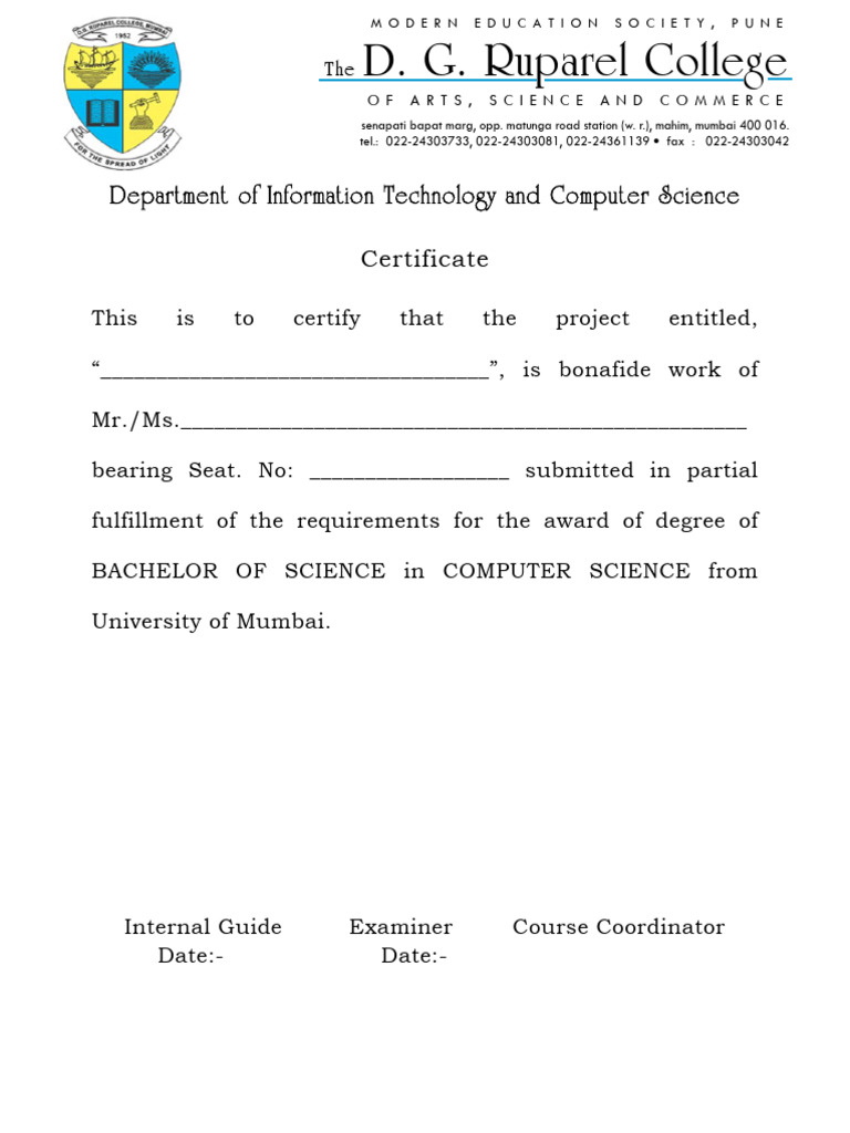 Certificate | PDF