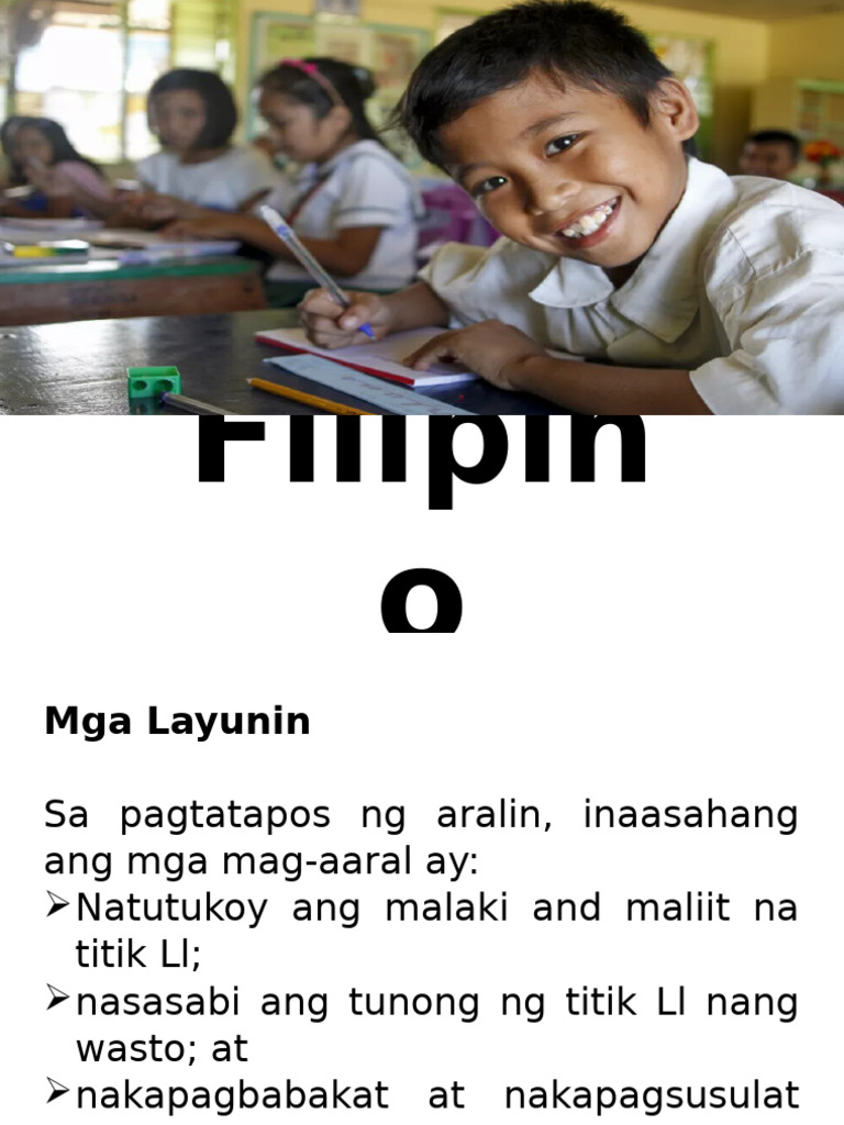 Q1 W4 Day 1 - Filipino - Titik LL | PDF