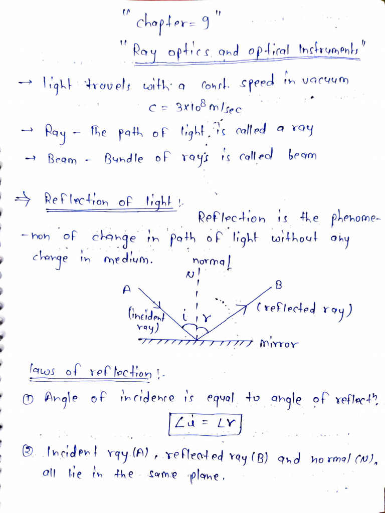 Complete Ray Optics and Optical Instruments | PDF | Lenses | Atomic