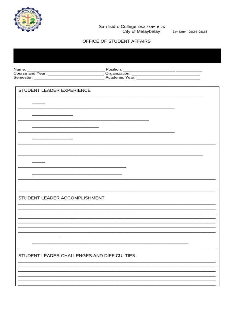 1.-Narrative-Report-Format | PDF | Academia | Students