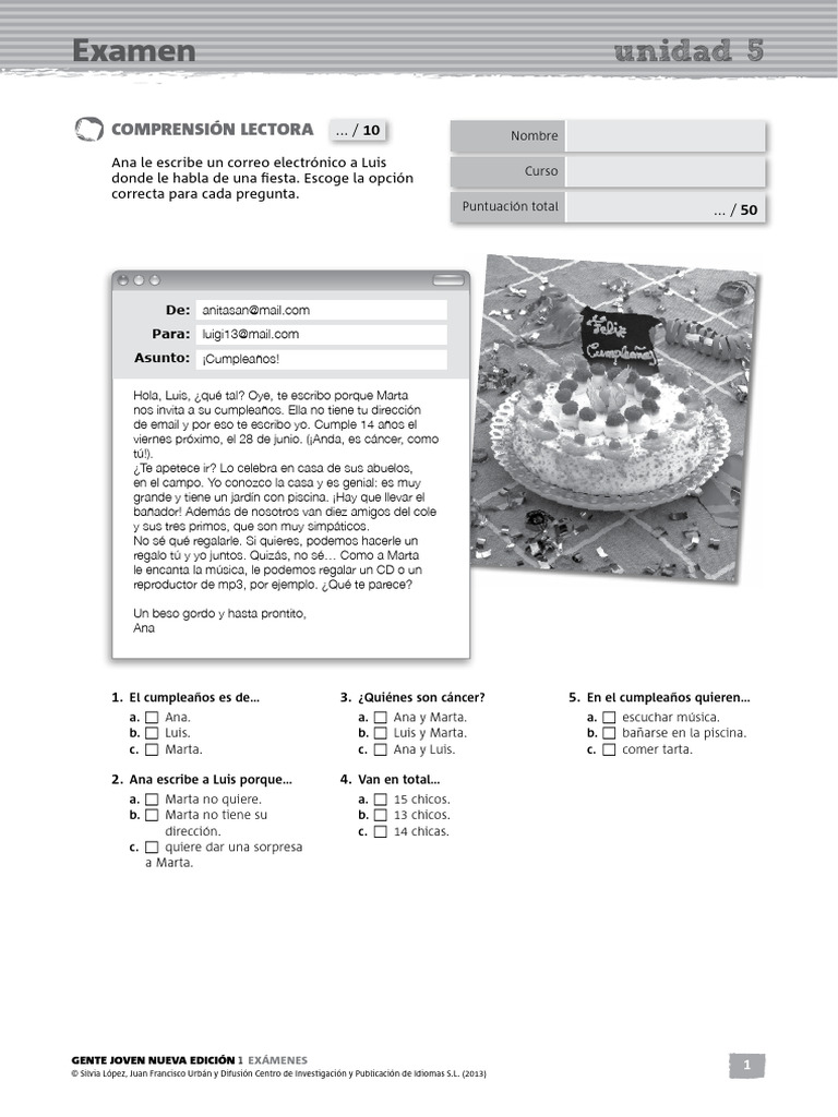 Gjne1 PDF Exam U5 | PDF
