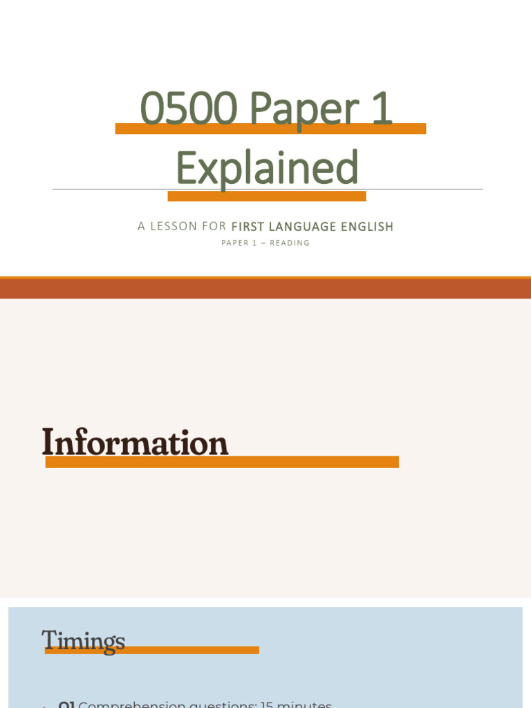 0500 - Paper 1 - KEY POINTS | PDF | Linguistics | Grammar