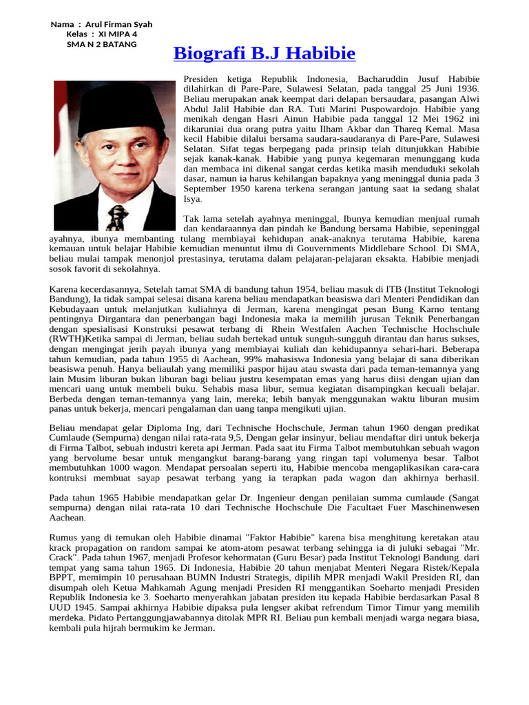 Biografi BJ Habibie | PDF