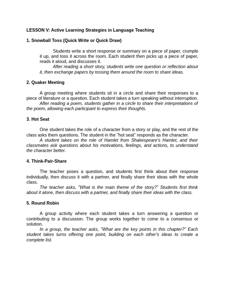 LESSON-V-STRATEGIES | PDF | Vocabulary | Human Communication