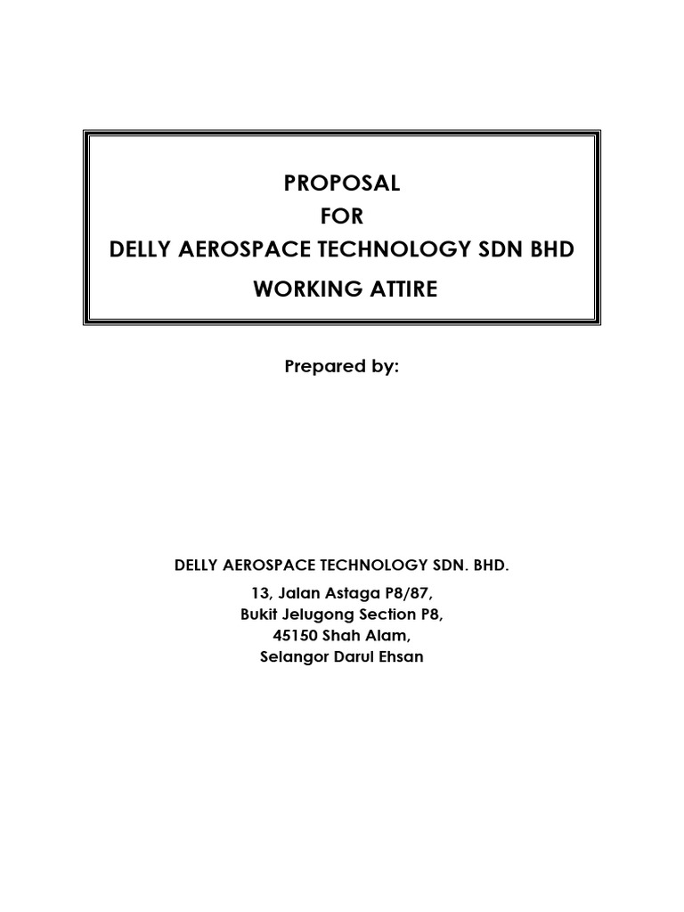 Delly Aerospace Working Attire Proposal | PDF | Clothing