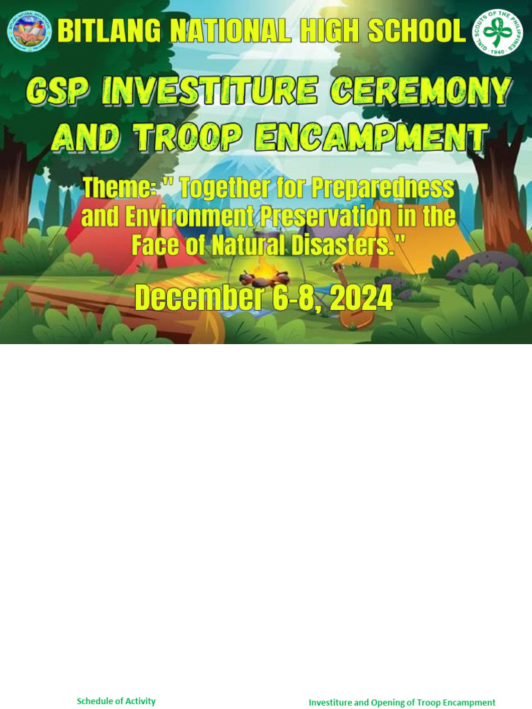 Girl Scouts Troop Encampment Schedule | PDF