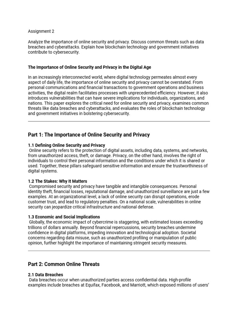 DE Assignment 2 | PDF | Security | Computer Security