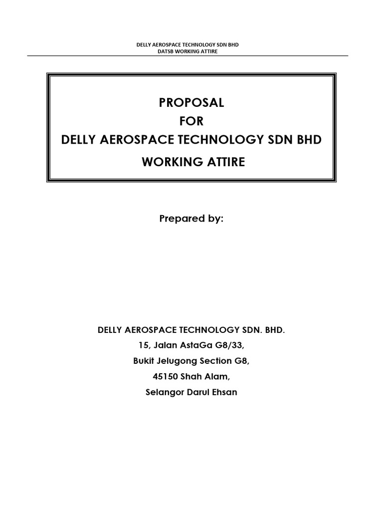 Proposal DATSB Working Attire v2.0 | PDF | Clothing