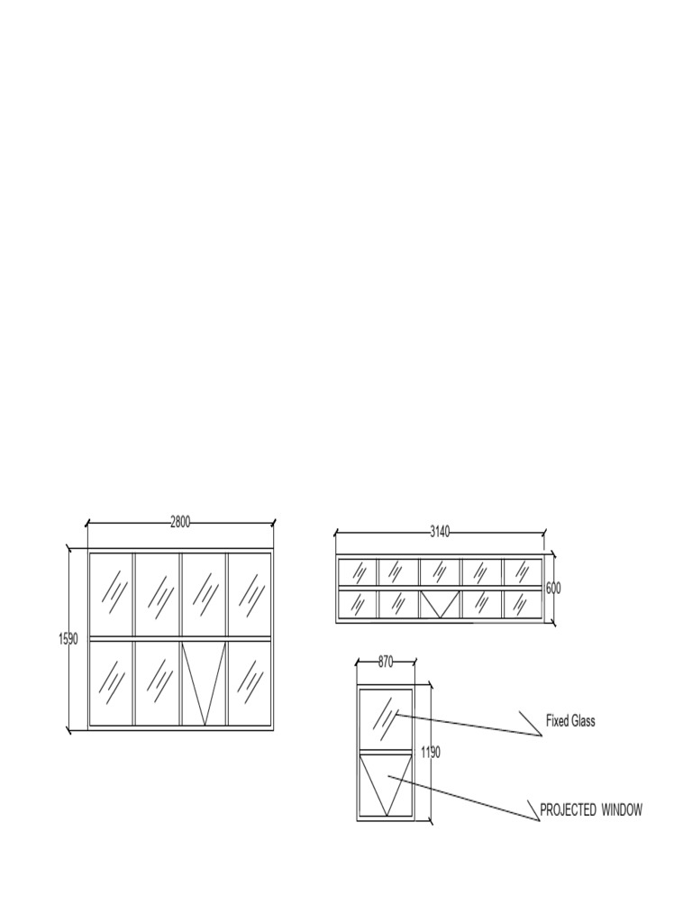 Curtain Wall With Projected Window | PDF