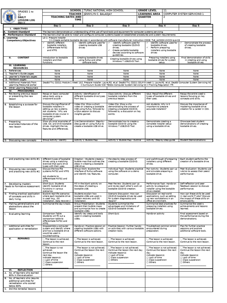CSS11 Q2 WK1 | PDF | Booting | Installation (Computer Programs)