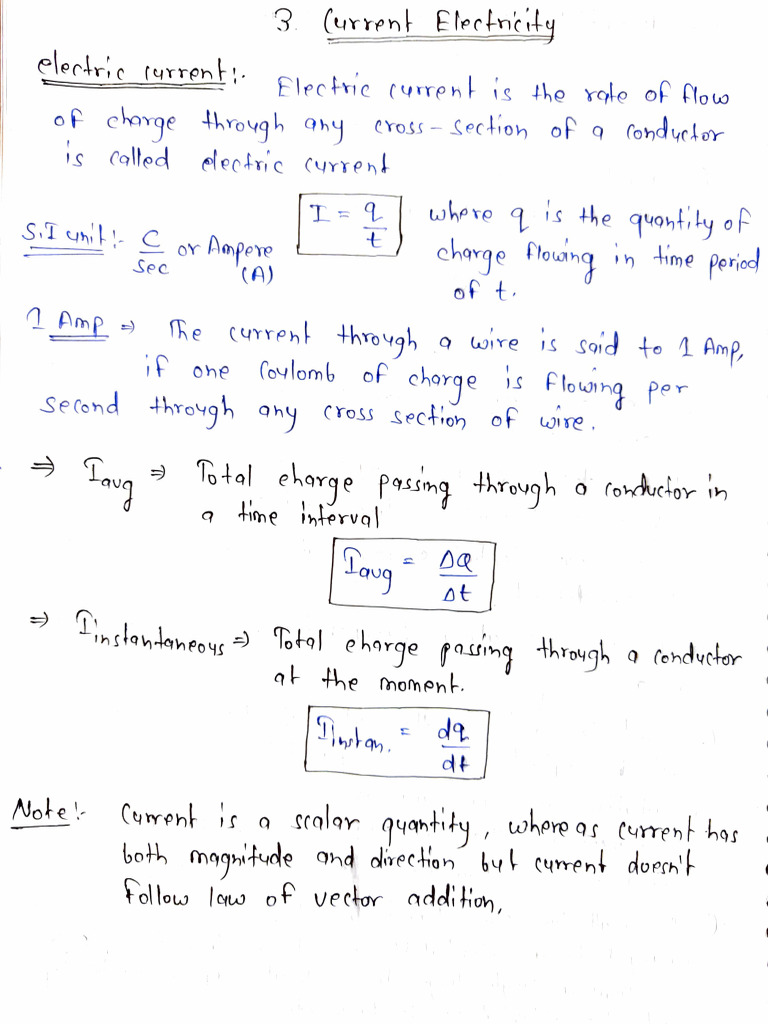 Current Electricity | PDF | Electric Current | Electrical Resistance ...