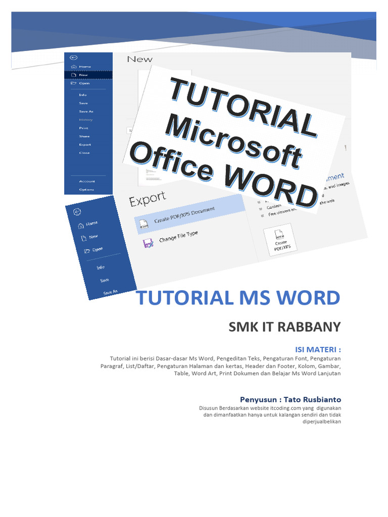 Tutorial MS Word 2022 | PDF