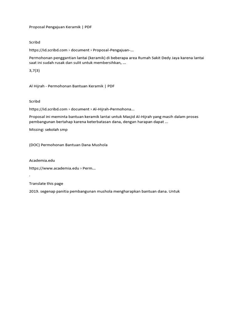 Proposal Pengajuan Keramik 1 | PDF