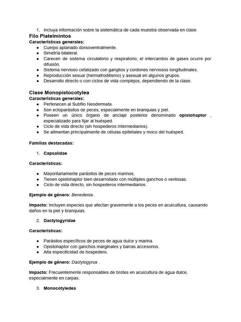 Cuestionario IVRP | PDF | Nematodo
