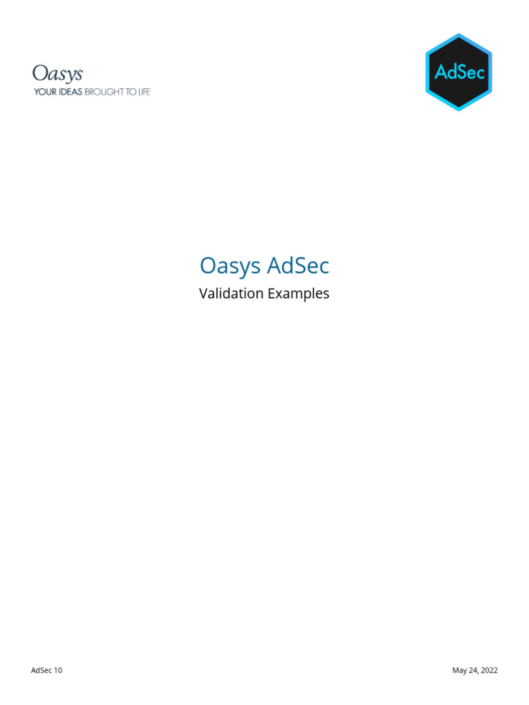 AdSec Validation Report 10.0.7 | PDF | Young's Modulus | Creep (Deformation)