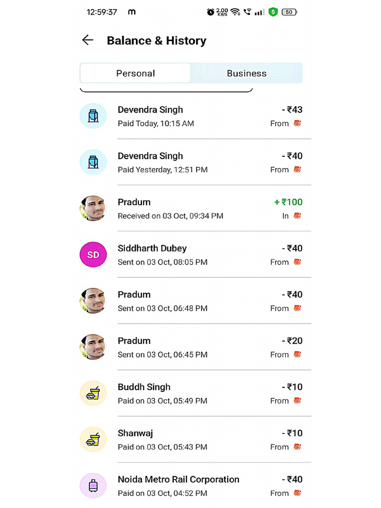 Paytm Transaction History | PDF